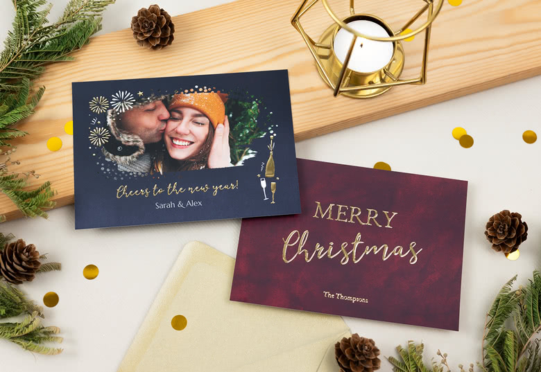 Create and order gold foil cards