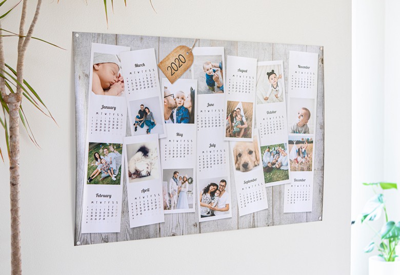 Design your Poster calendar by adding your favourite photos and text ...