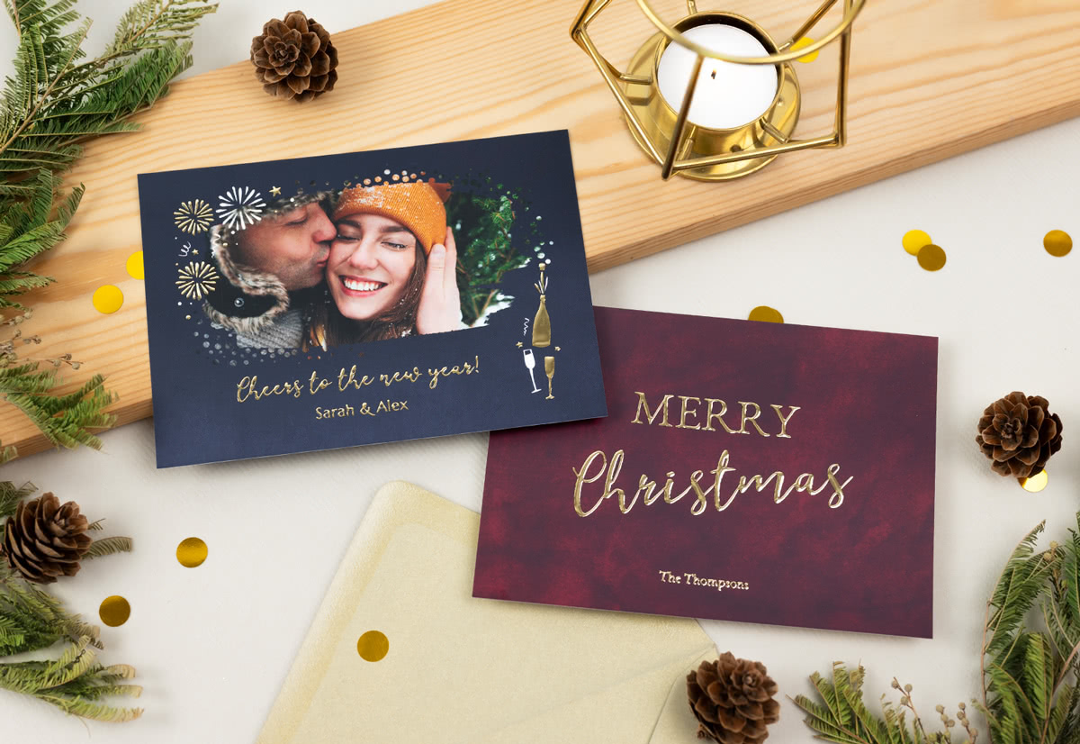 Create and order gold foil cards