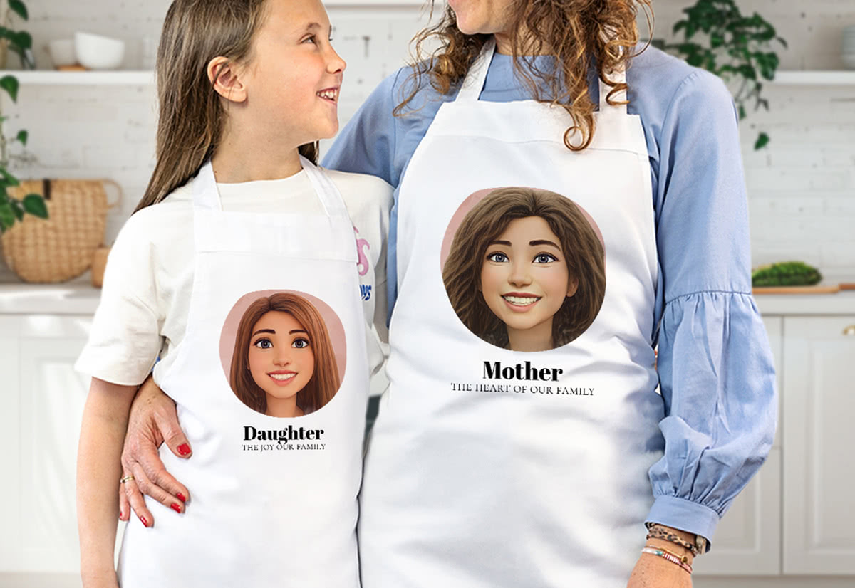 Personalised aprons with AI image