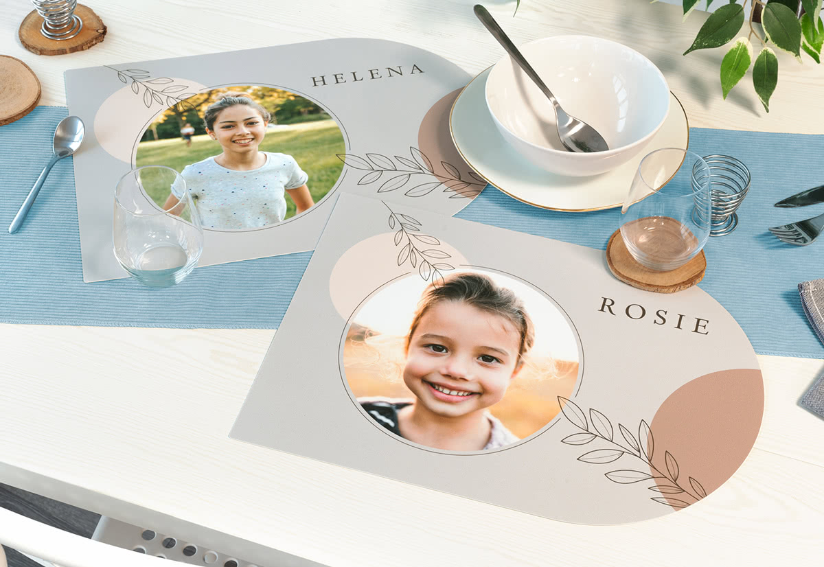 Set de table en plastique souple à personnaliser avec photo