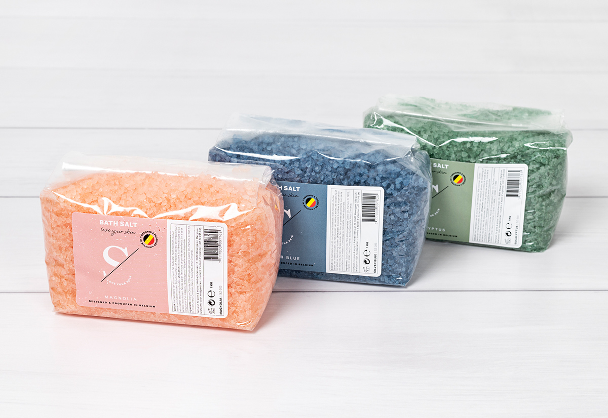 With our bath salt you can refill your personalised jars